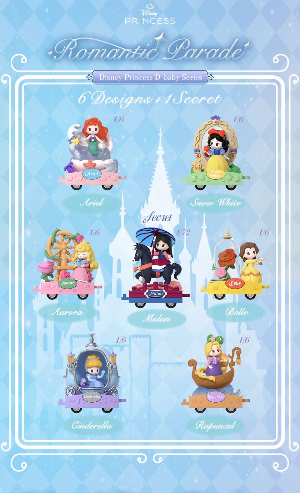 52TOYS Disney Princess D-baby Series Romantic Parade Blind Box Figure Toy（Whole Set） | Shopee ...