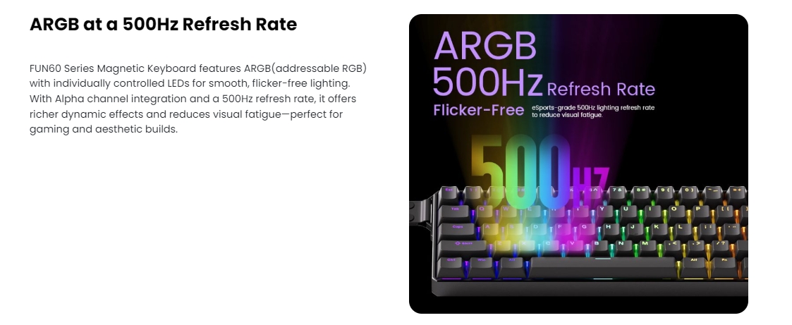 【MonsGeek FUN60 Ultra TMR 】 61-Key Magnetic Switch RGB Aluminum ...
