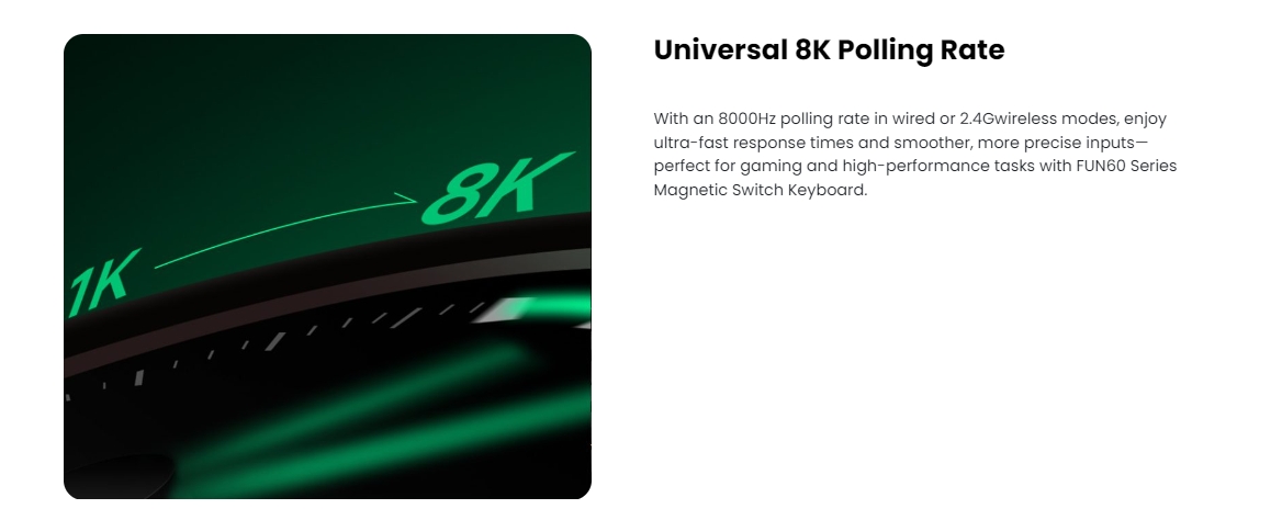 【MonsGeek FUN60 Ultra TMR 】 61-Key Magnetic Switch RGB Aluminum ...