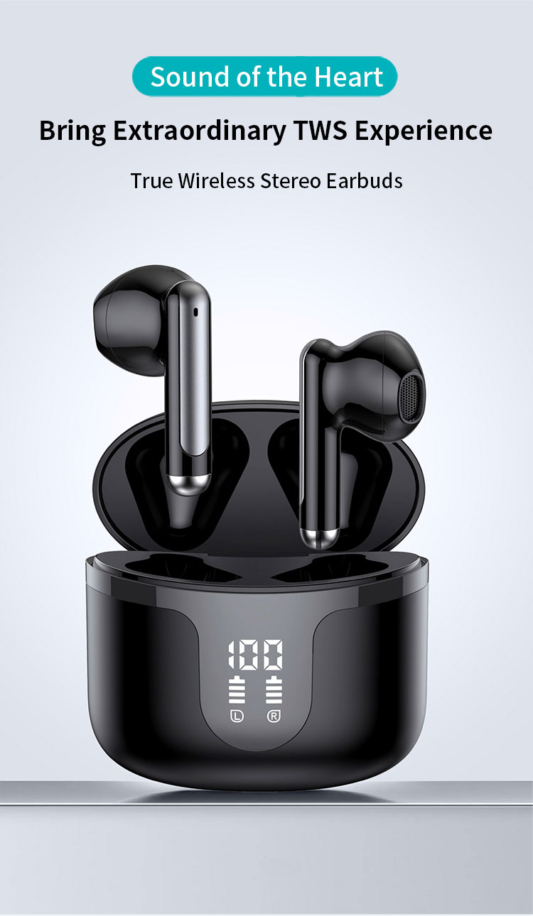 SPRISE S47 Wireless Earphones Bluetooth with LED Display, HiFi Noise ...
