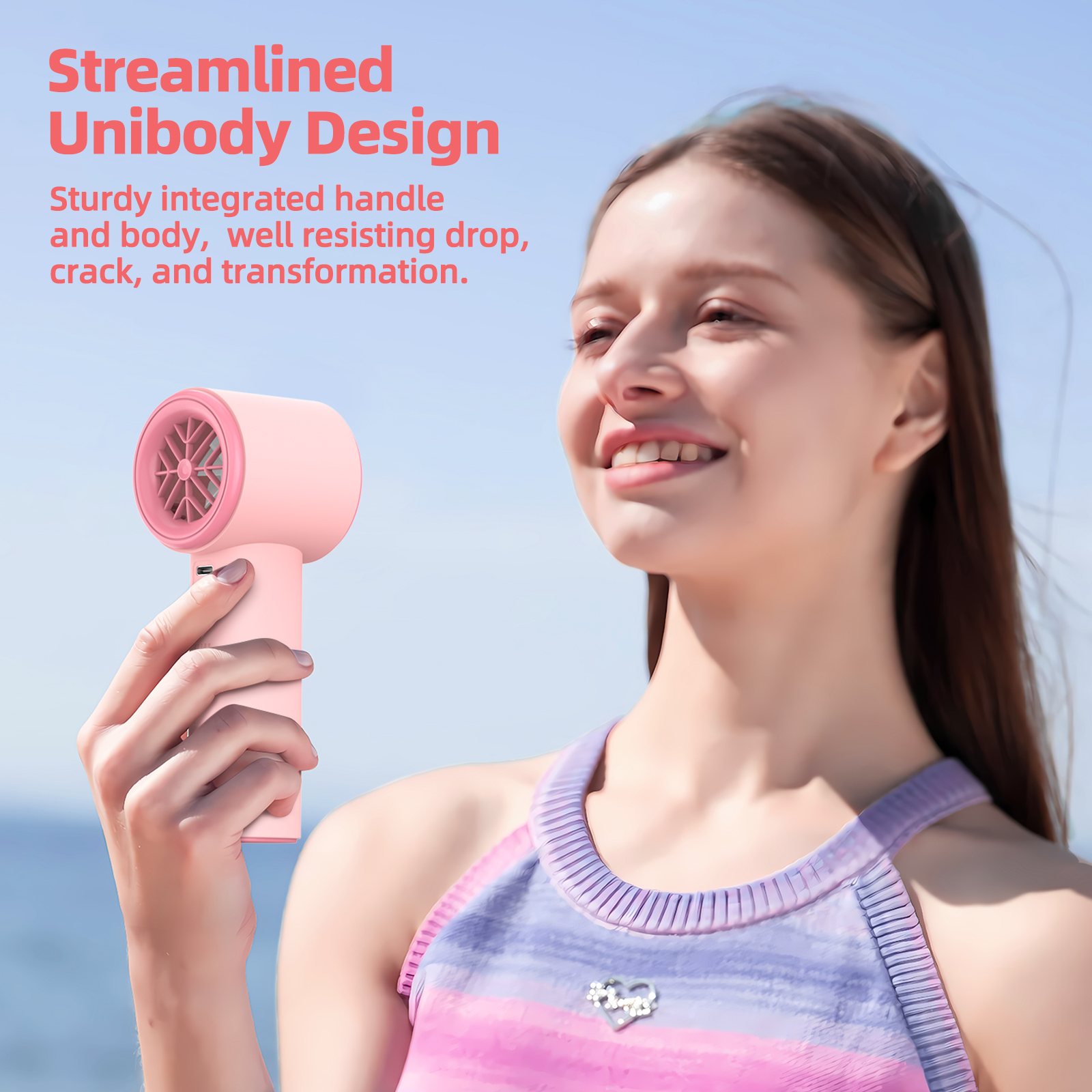 GOOJODOQ Mini Fan 4000mAh with Turbo Jet Handheld Fan Portable High ...