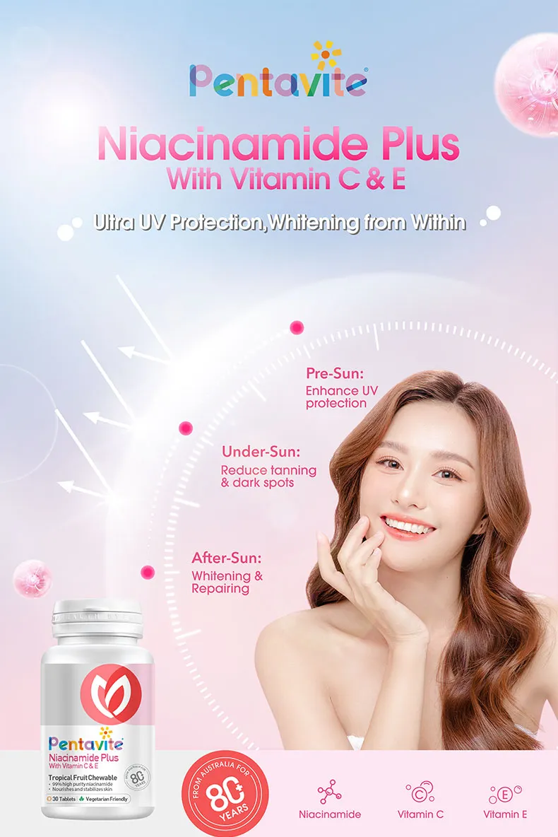 【Inner Glow Duo】Pentavite Women Multivitamin & Minerals (Pineapple) 30 ...