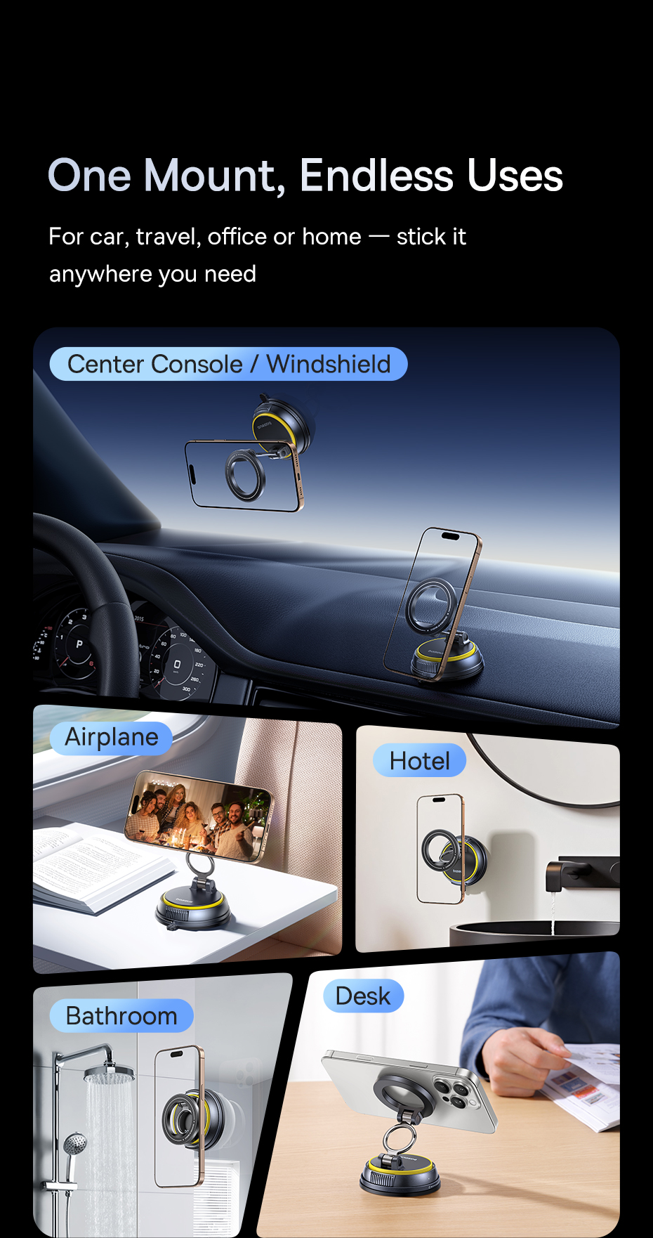 【New Arrivals】Baseus PrimeTrip VC2 Flex Magnetic Car Mount Suction Cup ...