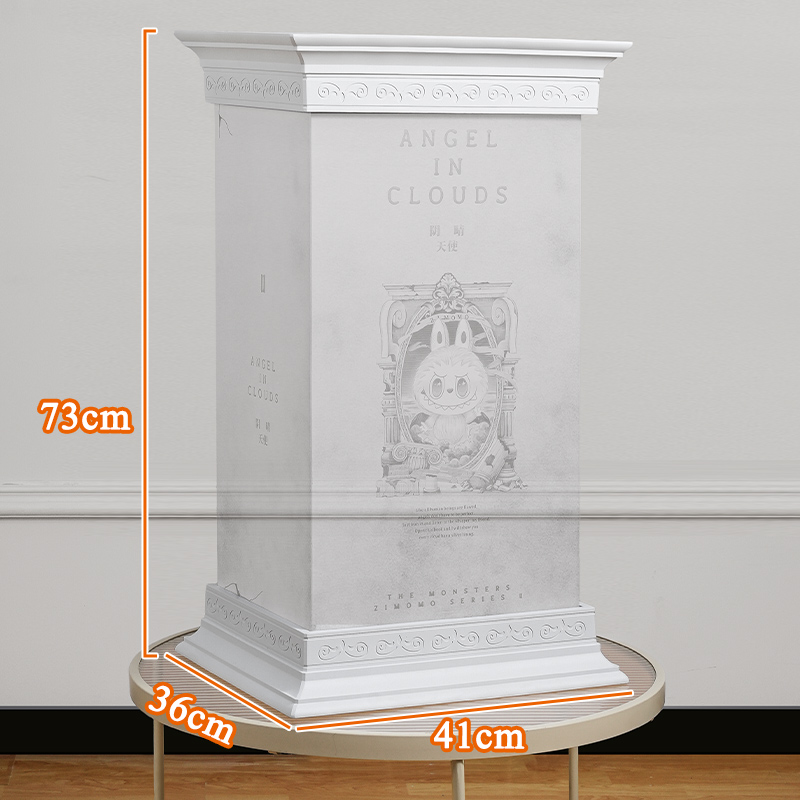 OATSBASF Transparent Labubu Display Box Zimomo Roman Column Base Dolls ...