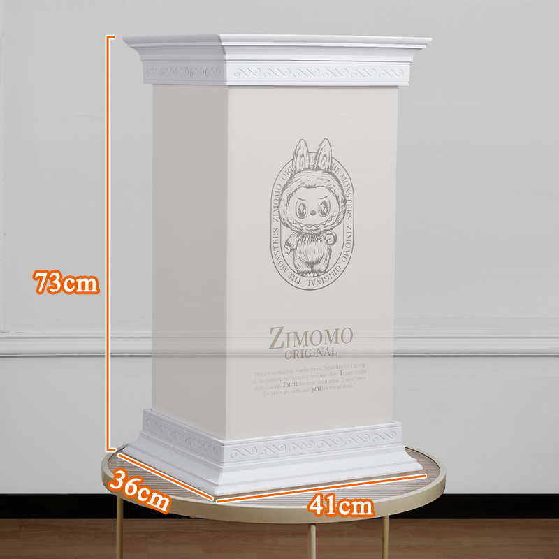 OATSBASF Transparent Labubu Display Box Zimomo Roman Column Base Dolls ...