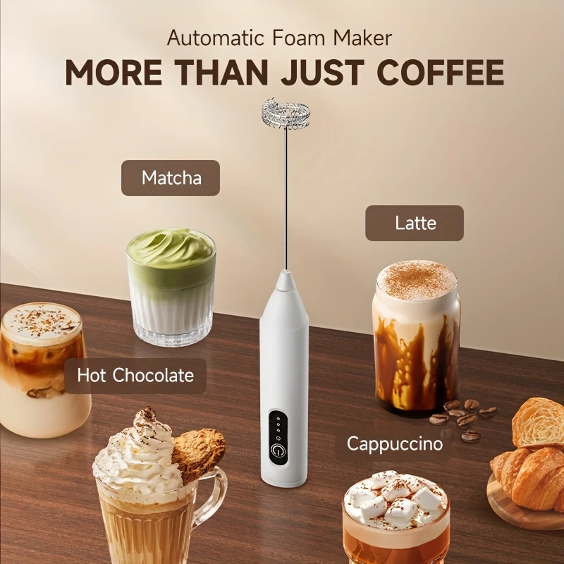 Electric Handheld Egg Beater Milk Frother Matcha Whisk Drink Coffee ...