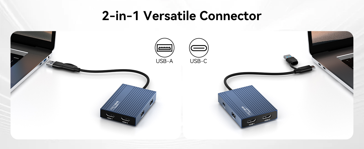 ACASIS 6-IN-1 Displaylink Docking Station Extended Mirror Mode Three ...