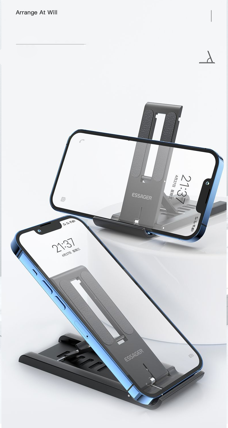 Essager Phone Stand Desktop Holder Cradle Foldable Adjustable Mobile ...