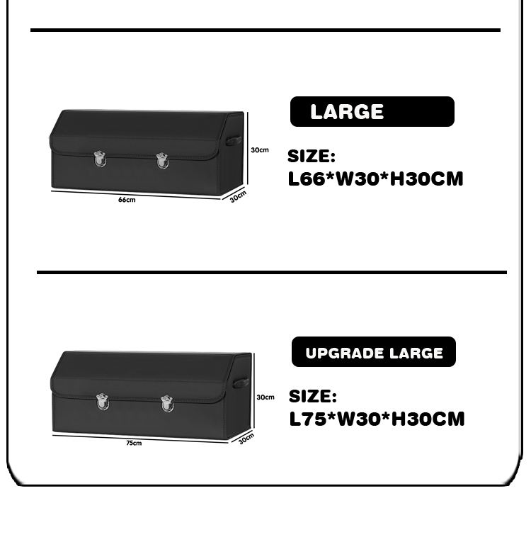 DR.STORAGE Large Capacity Car Storage Box Foldable Car Trunk Storage ...