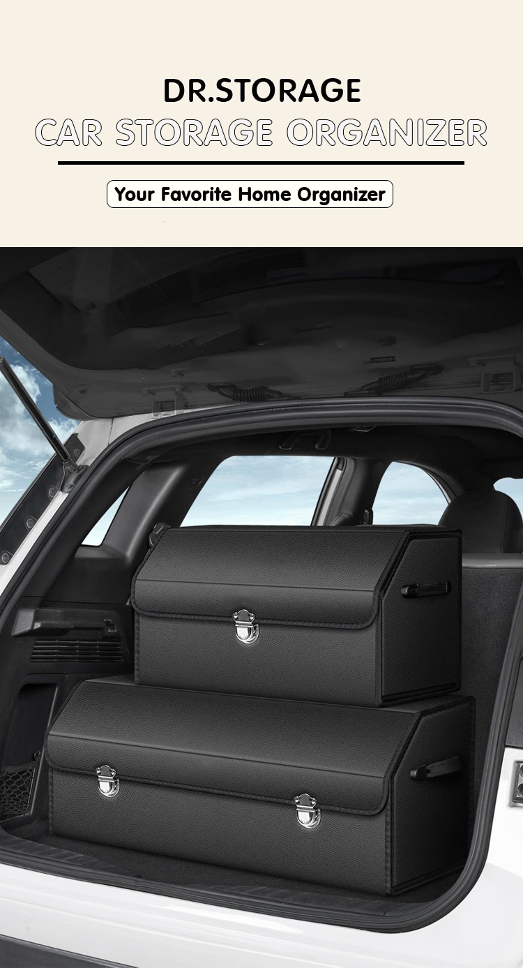 DR.STORAGE Large Capacity Car Storage Box Foldable Car Trunk Storage ...