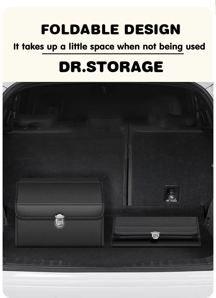 DR.STORAGE Large Capacity Car Storage Box Foldable Car Trunk Storage ...