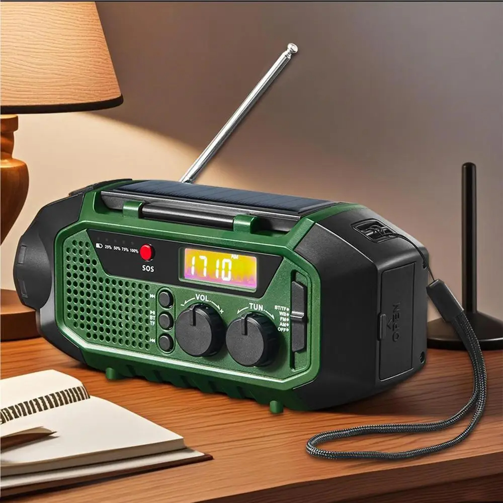 Hand cranked generator radio Multifunction emergency radio With LED ...