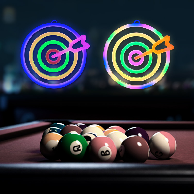 LED Luminous Dart Board Neon Lights Bar ktv Chessboard Room Wall ...