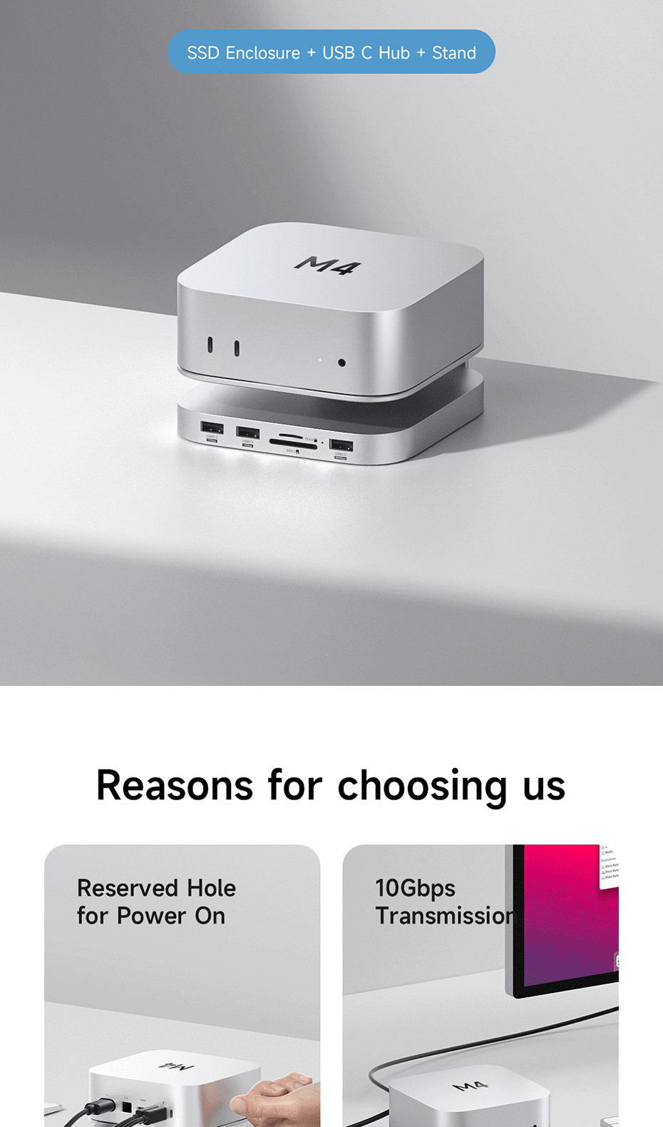HAGiBiS USB C Docking Station With M.2 SSD Enclosure | Shopee Malaysia