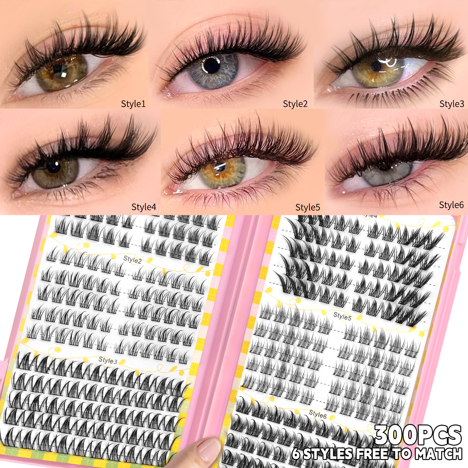 Individual Lash Clusters Book Elegant Box Lashes2-6 Different Styles ...