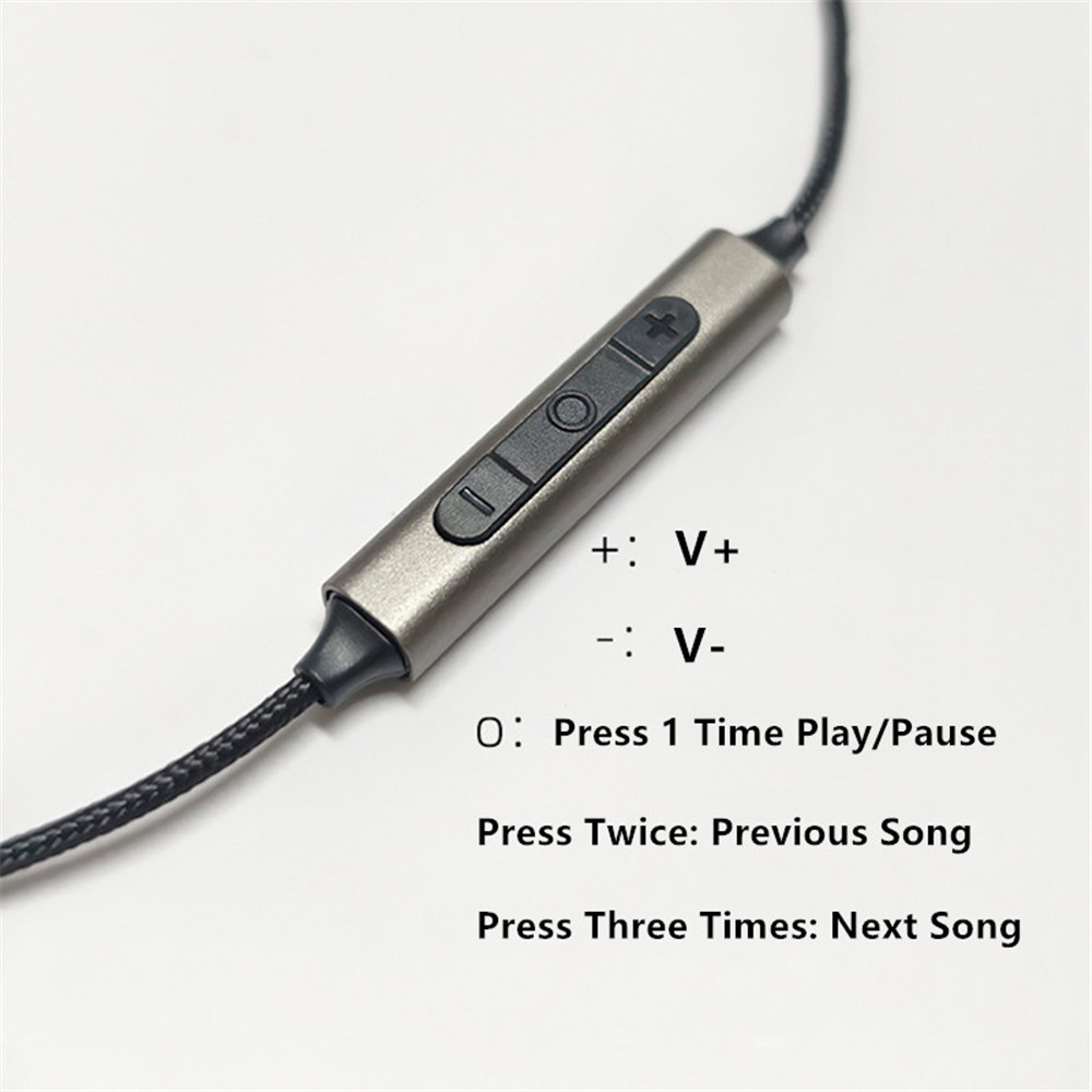 LUNSHENG Type C Earphone Upgrade Cable With Microphone MMCX Connector ...