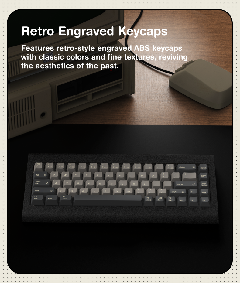 Kataaa Model VI Retro IBM PCJR Single Mode Hot Swap Mechanical Keyboard ...