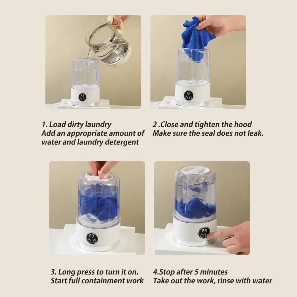New Wireless Style Laundry Cup Underwear Mini Washing Machine Unplugged ...