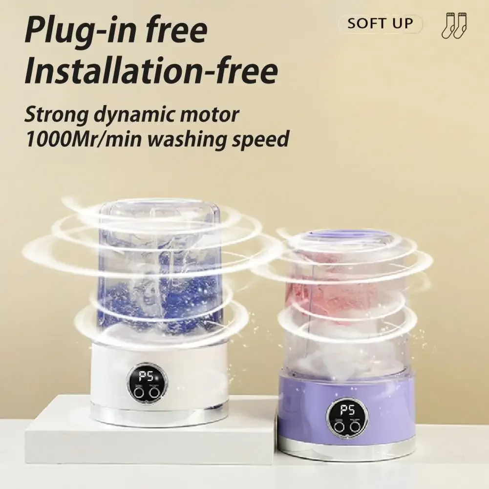 New Wireless Style Laundry Cup Underwear Mini Washing Machine Unplugged ...