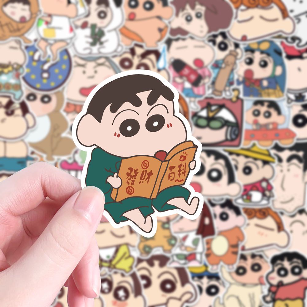50PCS Crayon Shin-chan & SpongeBob Stickers - Waterproof Vinyl Decals ...