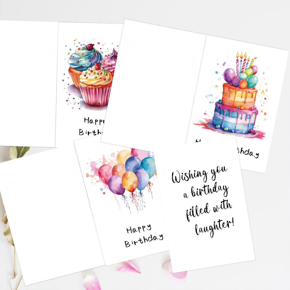 24 Pack Bright Watercolour Birthday Cards with Envelopes , Birthday ...