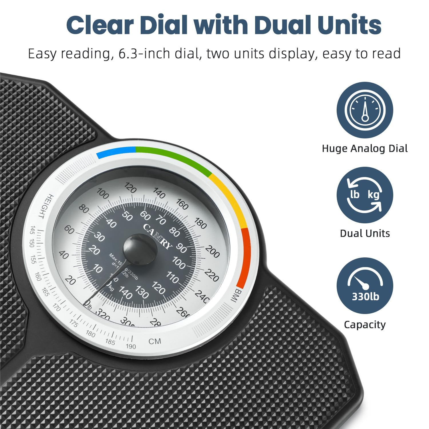 CAMRY Premium Mechanical Personal Scale (DT605T)，Analog Scale for Body ...