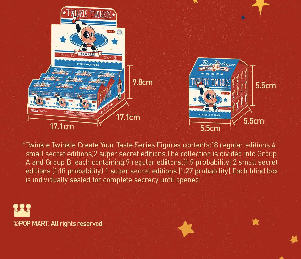 POP MART Twinkle Twinkle Create Your Taste Series Blind Box Action Toys ...