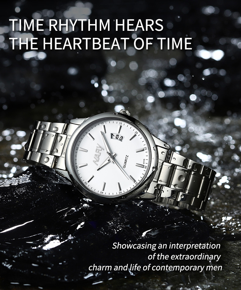 NARY Jam Tangan Lelaiki Watch for Men Waterproof Original Stainless ...