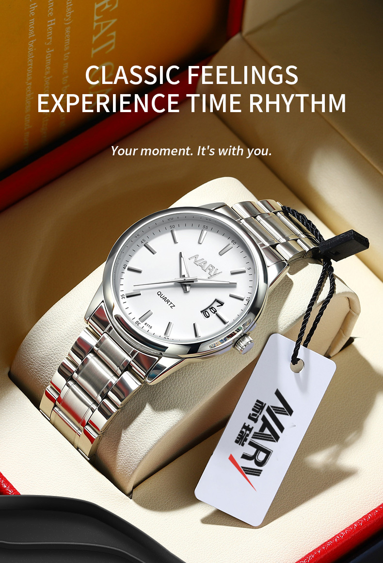 NARY Jam Tangan Lelaiki Watch for Men Waterproof Original Stainless ...