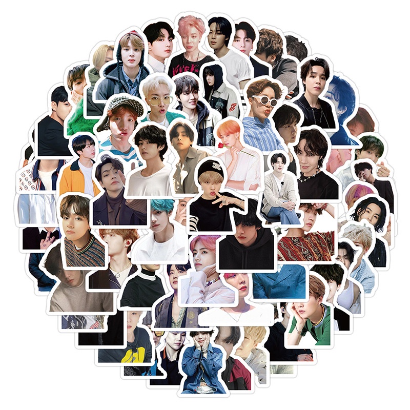 100PCS BTS Stickers - RM & Jin Vinyl Decals for Helmet, Bicycle ...