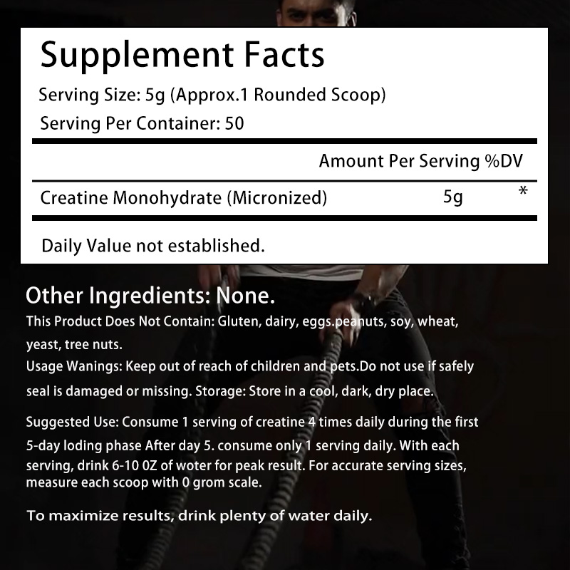 Chocolate Creatine Monohydrate Powder 250g - Creatine supplements ...