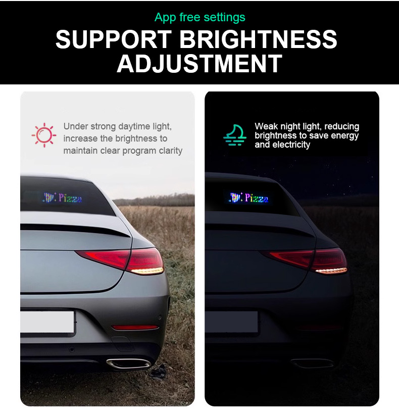 New 1-2PCS Car Windshield LED Lights Devil's Eye LED Screen Lights USB ...