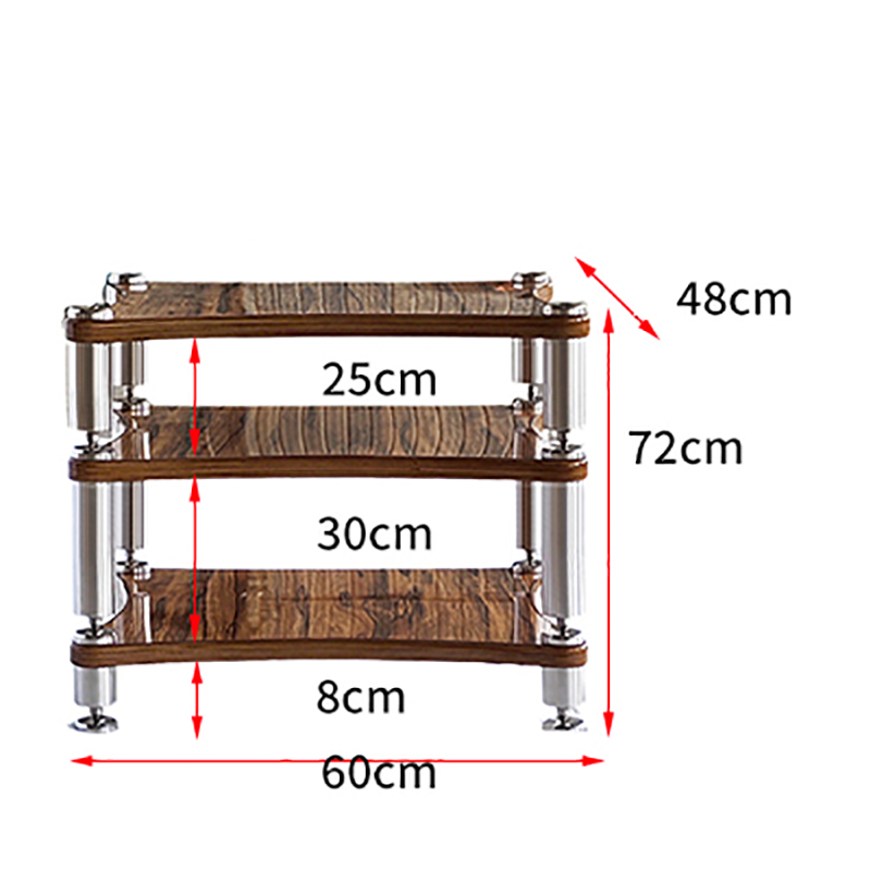 HIFI Audio Speaker Amplifier Cabinet DAC Frame Rack Stainless Steel ...