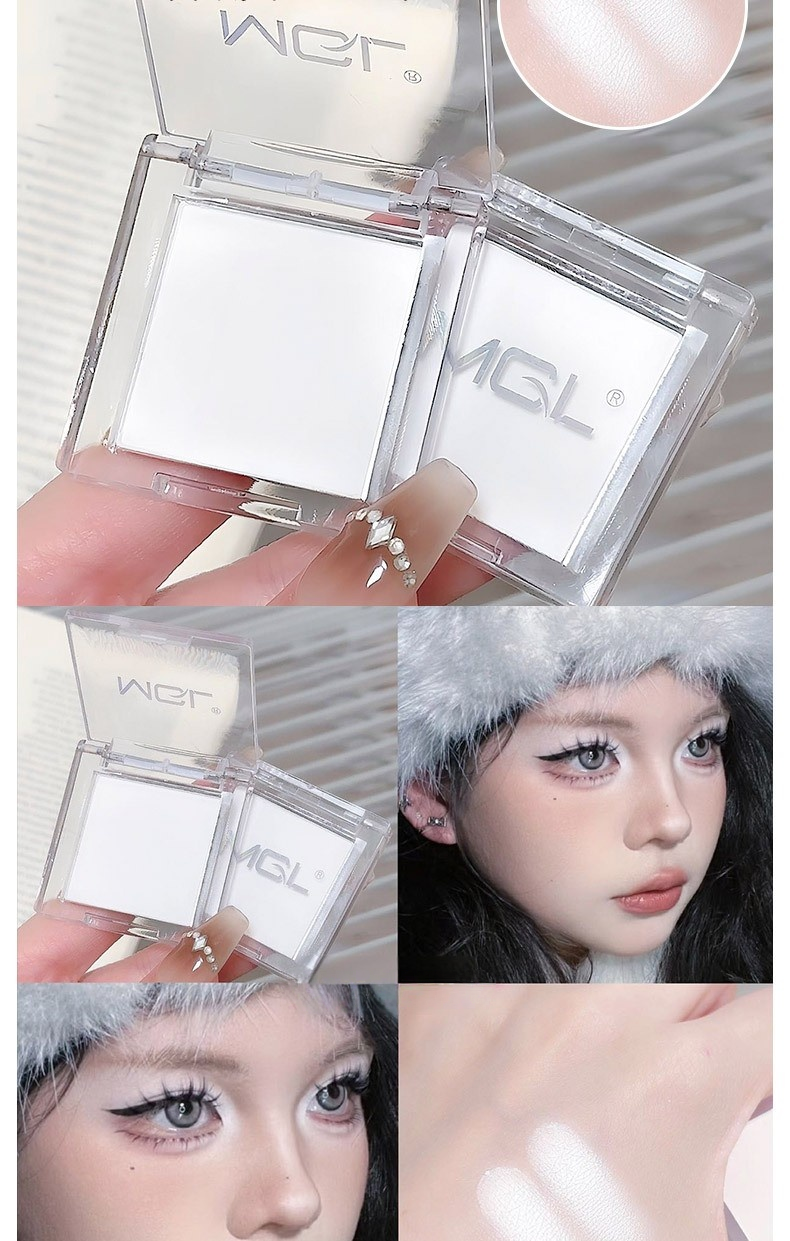 Single-color Highlight Eyeshadow Palette - Affordable Bright White ...