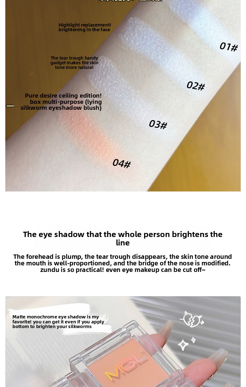 Single-color Highlight Eyeshadow Palette - Affordable Bright White ...