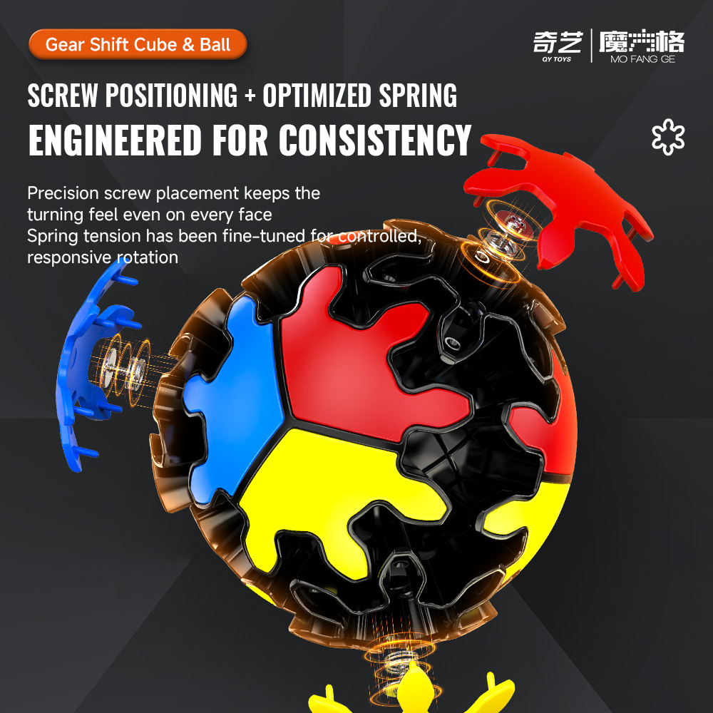 QiYi Gear Shift Cube&Ball 2x2 Cube Professional 2x2x2 Speed Cube Toys ...