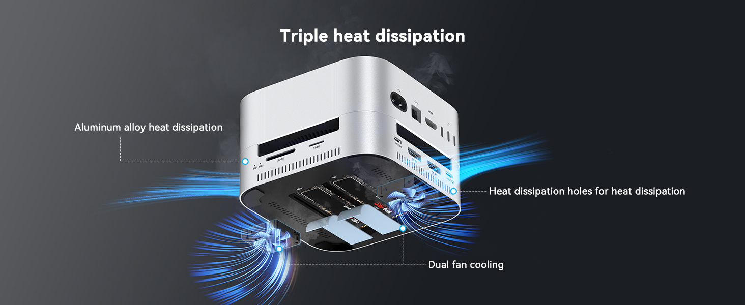 ACASIS 40Gpbs Enclosure Docking Station - USB-C with 2xDP, SD/TF 3.0 ...