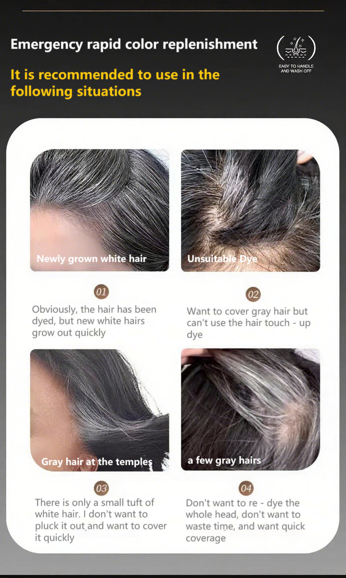 Hanzini Root Concealer Stick: Plant-Powered Hair Color Touch-Up with ...