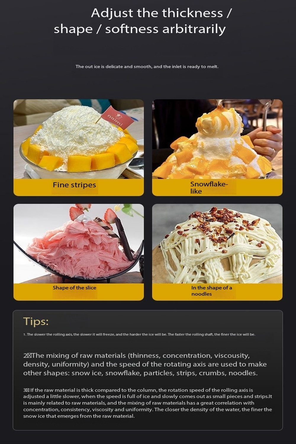 Snowflake Ice Machine 720w 3 seconds Commercial Ice Maker Smoothie ...