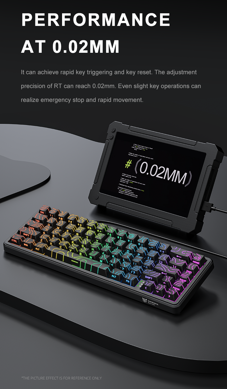 ONIKUMA G67 Mechanical Keyboard 67keys Wired Customized Magnetic Axis ...