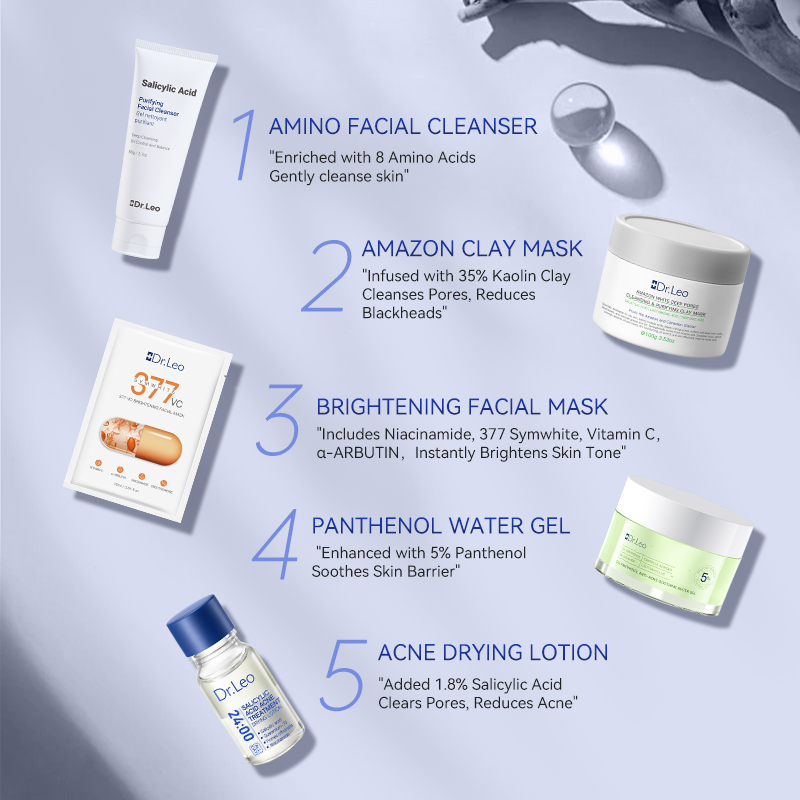 [Set Rawatan Jerawat]Dr.Leo 5pcs Skincare Set Salicylic Acid Acne ...