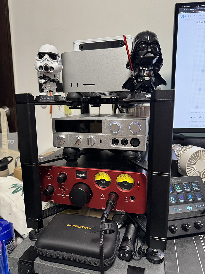 AudioBastion 2-tier HiFi Rack Amplifier Audio Racks Cabinet Equipment ...