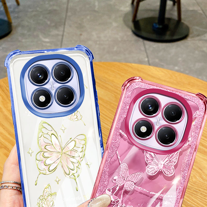 YBD Girl Butterfly Casing For Redmi Note 15 Pro Plus 5G Note 14 Pro+ 5G ...