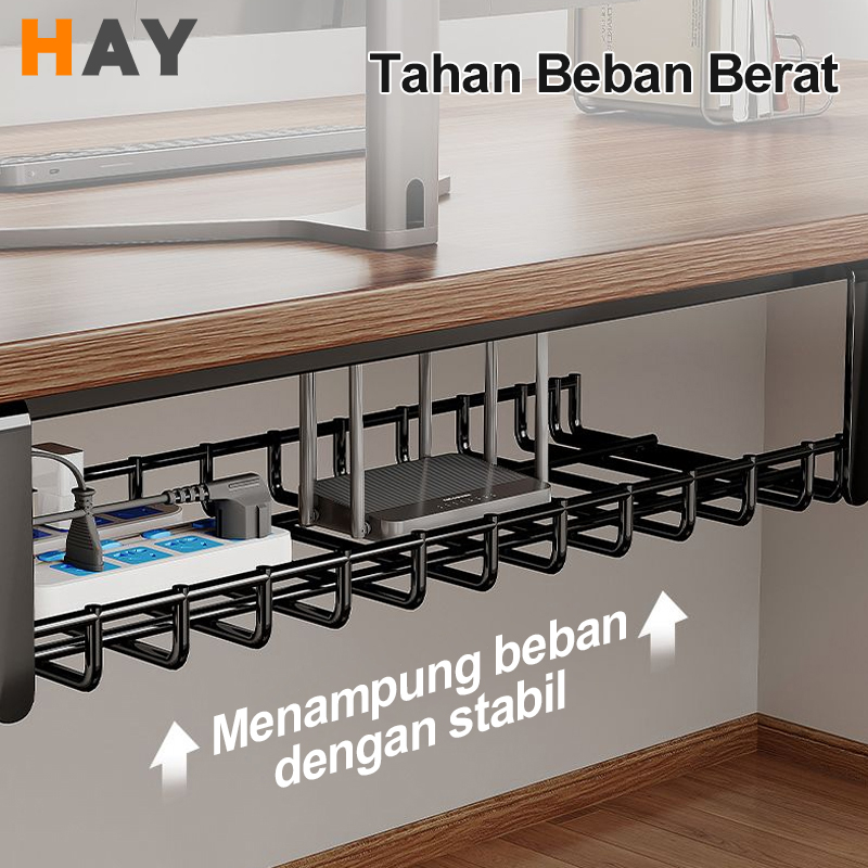 Under Table Cable Management Wire Organizer Cable Tray Under Desk Shelf ...