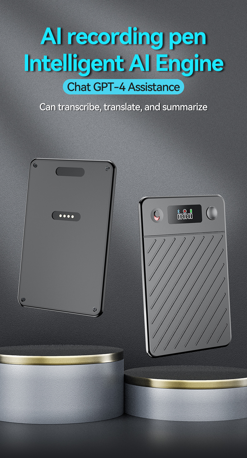 Digital AI Voice Recorder with Real-Time Transcription & Translation ...