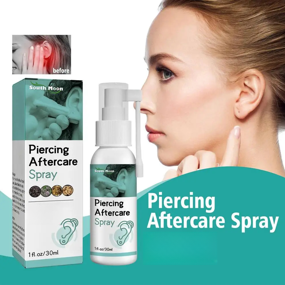 Piercing Aftercare Spray Earring Cleaning Solution Shrink Piercing ...