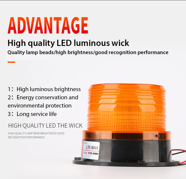 Magnetic Warning flash beacon Strobe Emergency light Police lights lamp ...