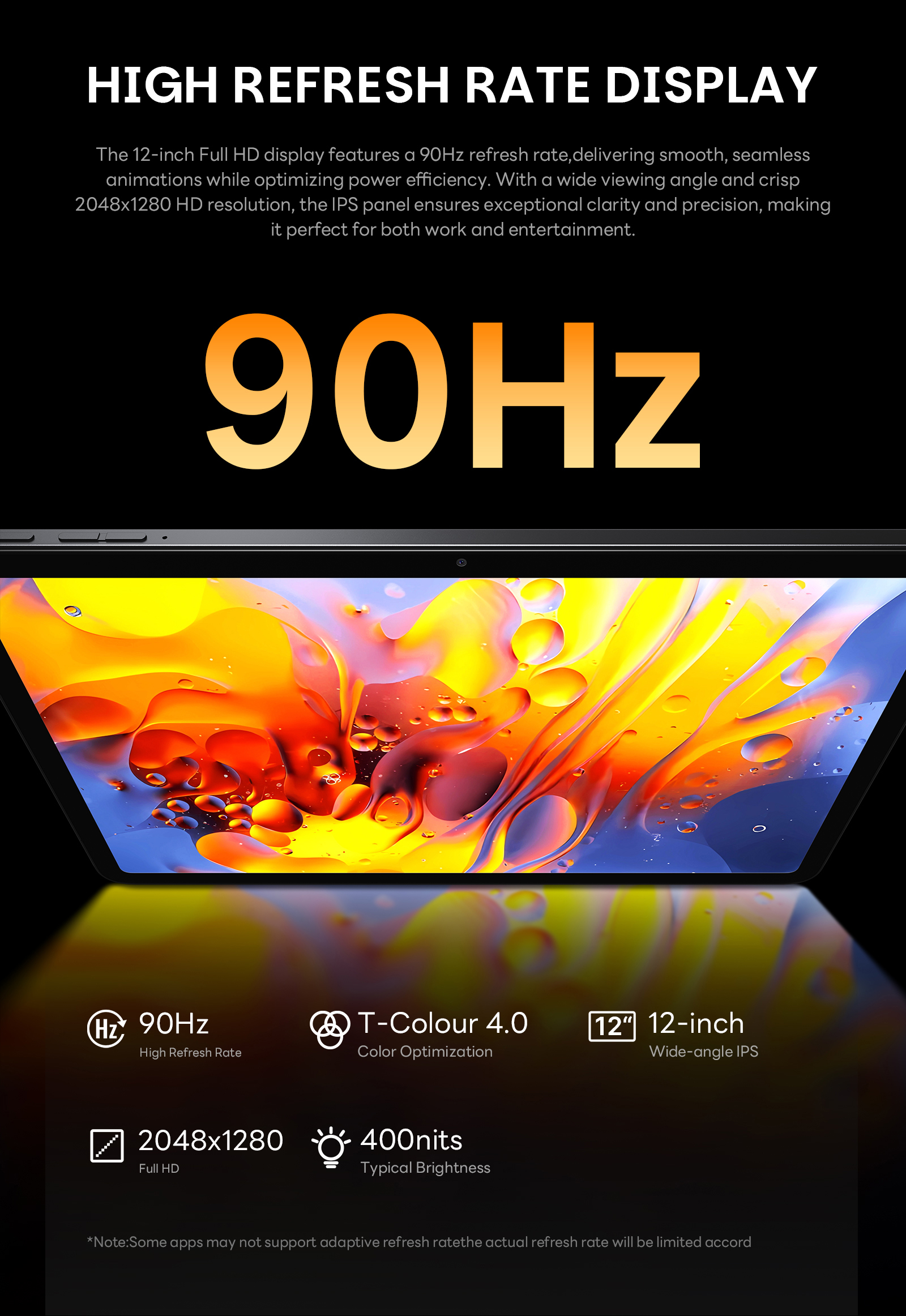 SUXI MEGA-98K 12 inch Tablet Android 15 2K 20+128GB 8000mAh 13MP+8MP 5G ...