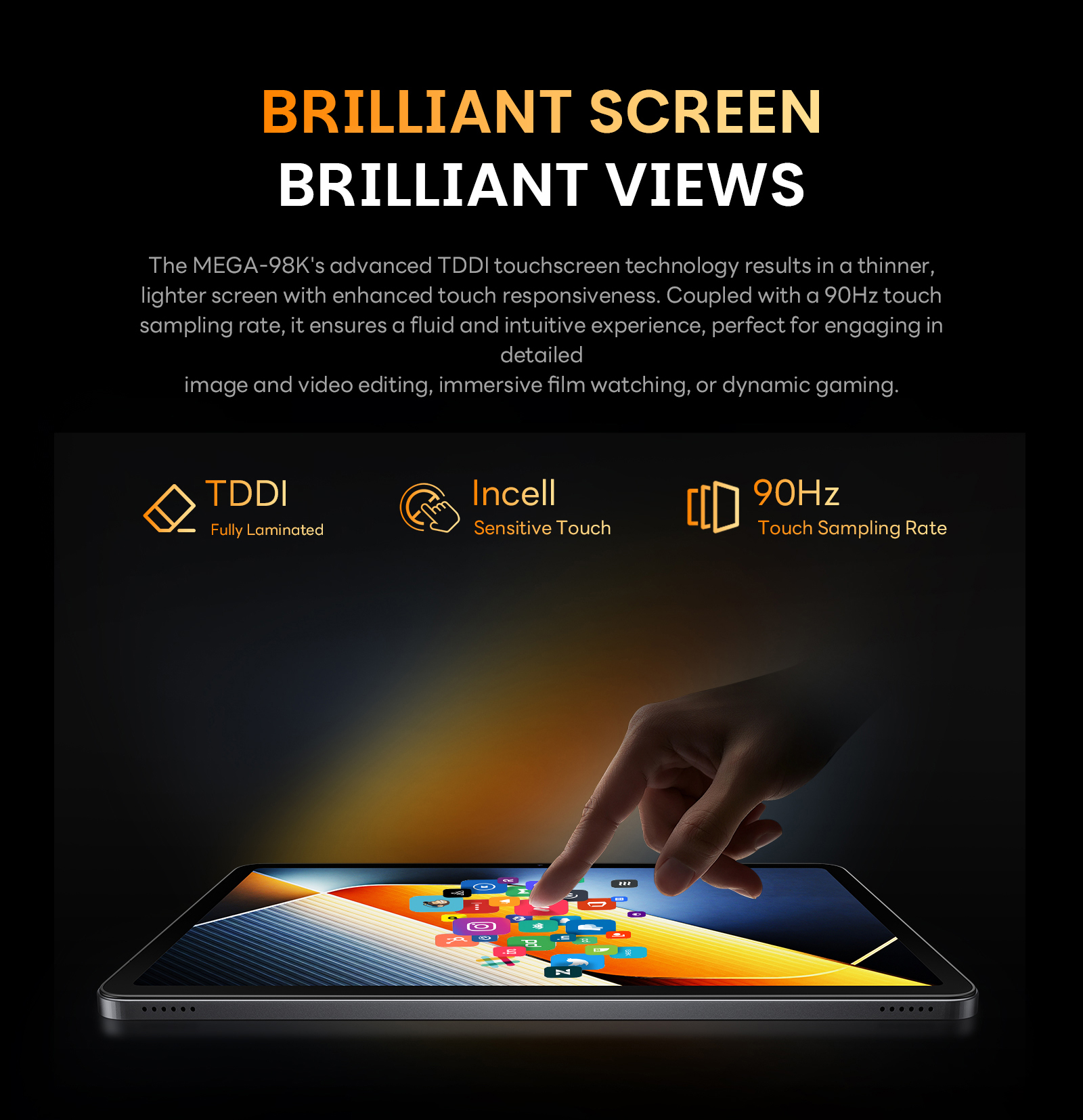 SUXI MEGA-98K 12 inch Tablet Android 15 2K 20+128GB 8000mAh 13MP+8MP 5G ...