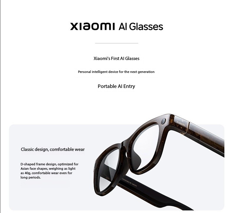 Xiaomi AI Glasses, Xiaomi Smart Glasses, Bone Conduction shooting ...